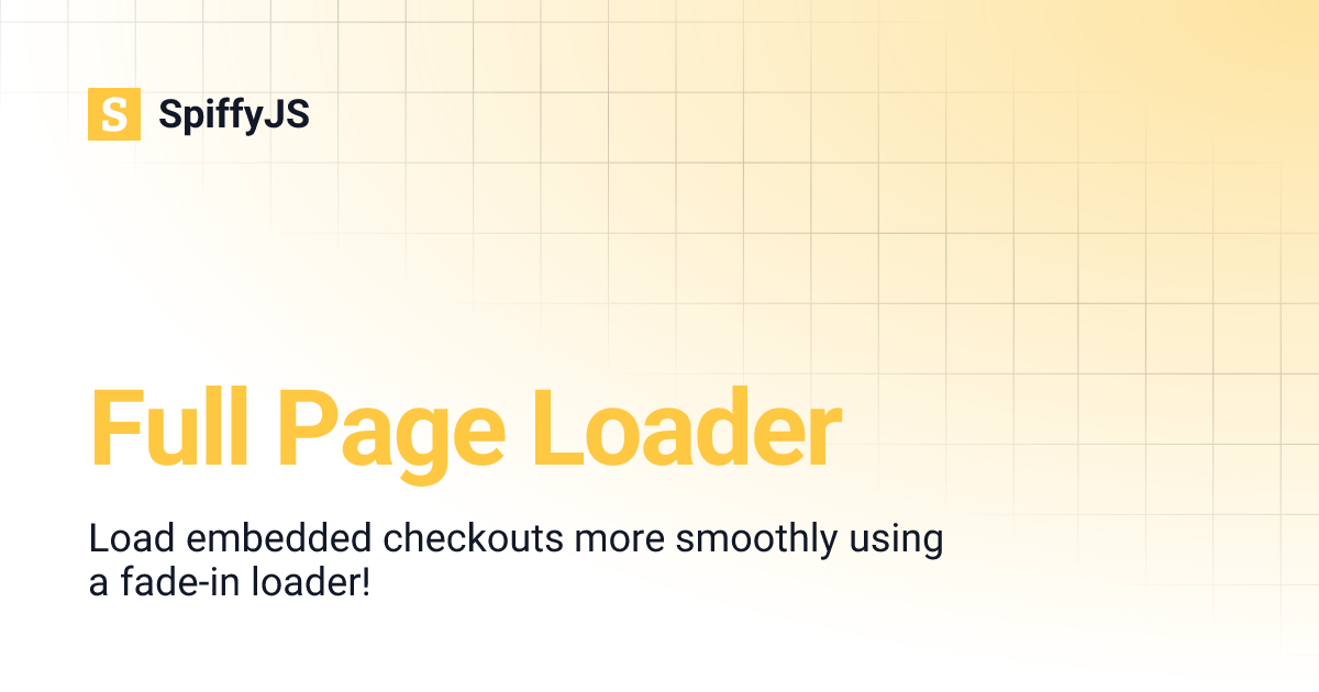 Full Page Loader | SpiffyJS
